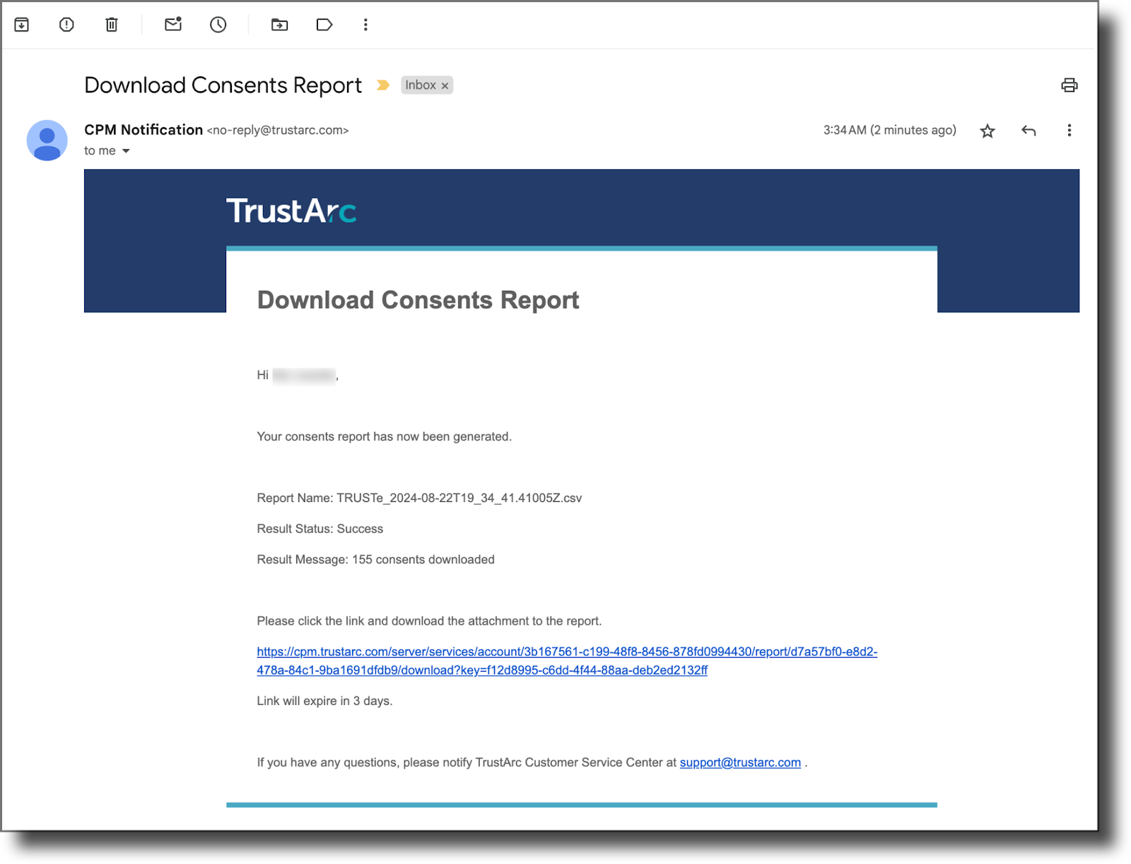 Downloading Consent Data Reports – TrustArc Help Center