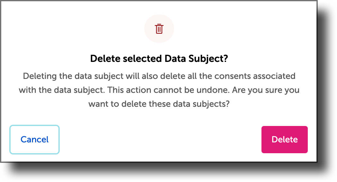 Deleting a Data Subject – TrustArc Help Center