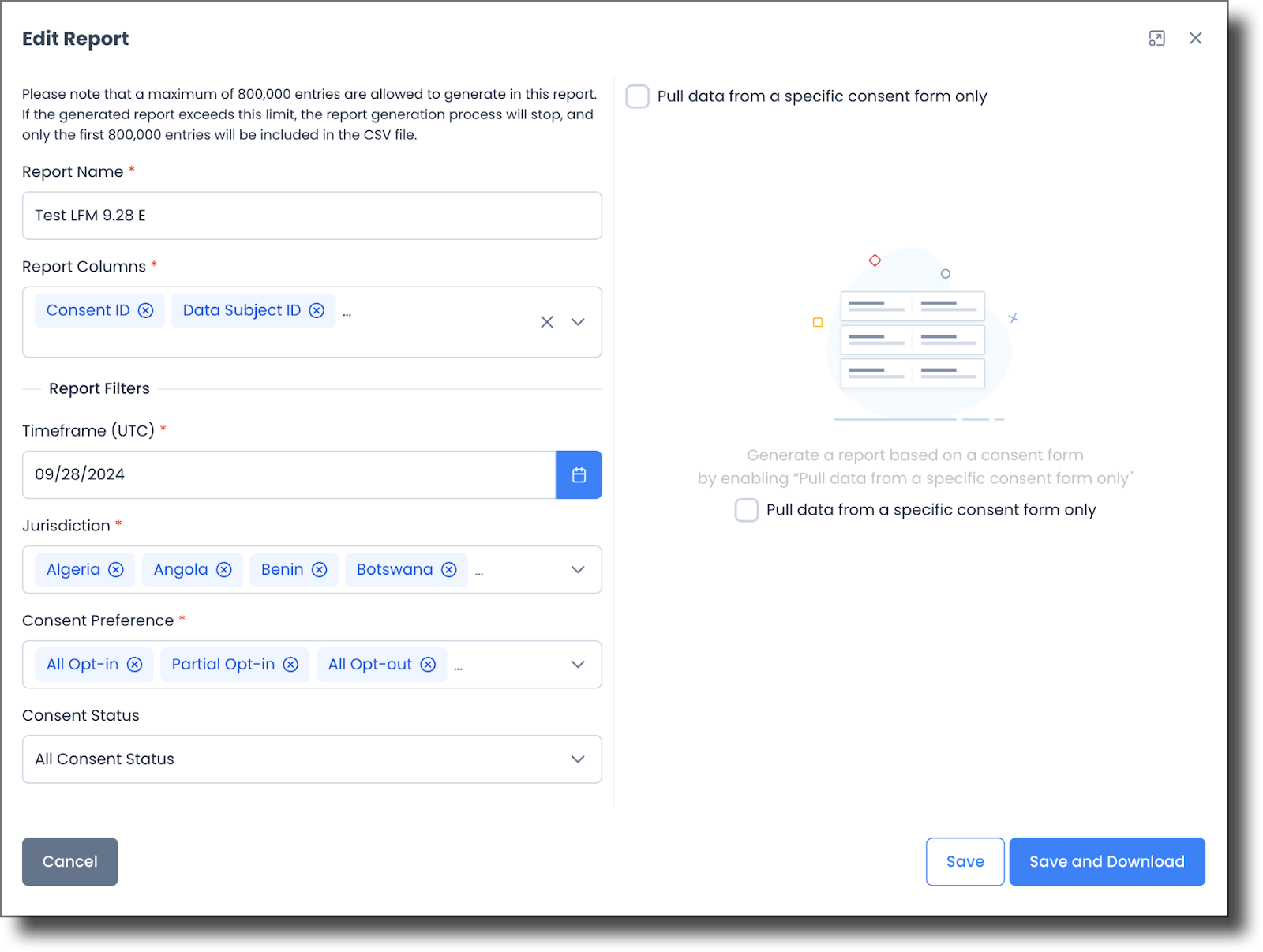 Editing a Report – TrustArc Help Center