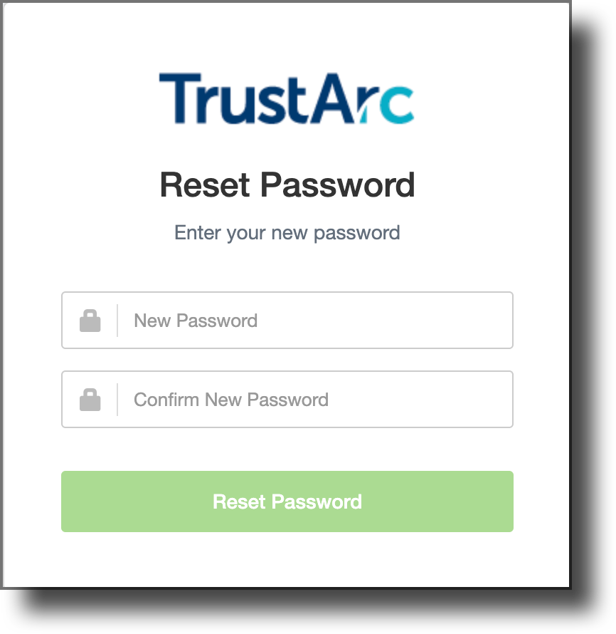 Resetting Your Consent Manager Password – TrustArc Help Center