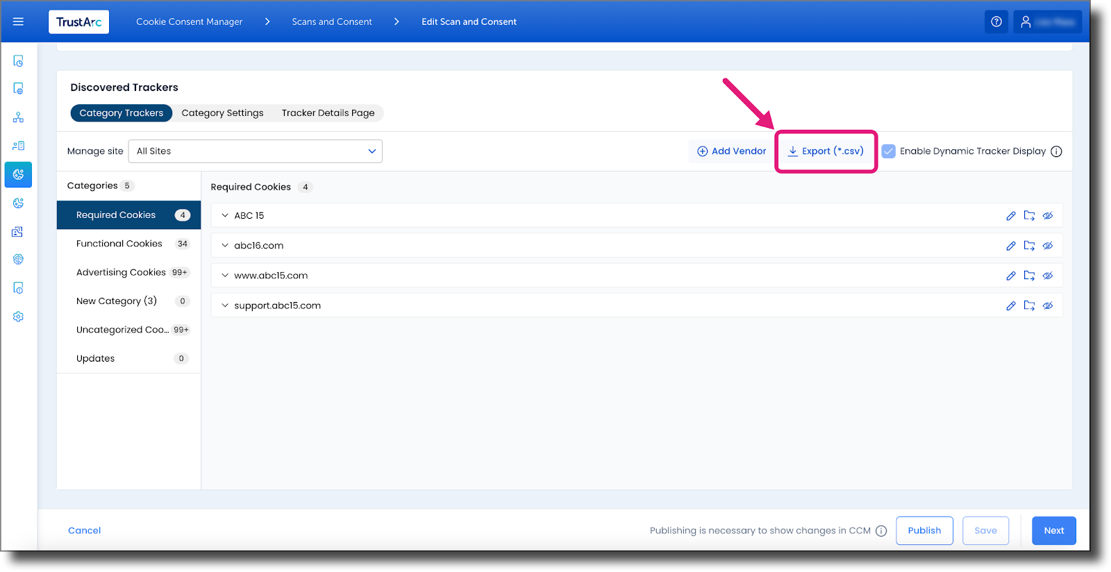Downloading Scan Summary – TrustArc Help Center