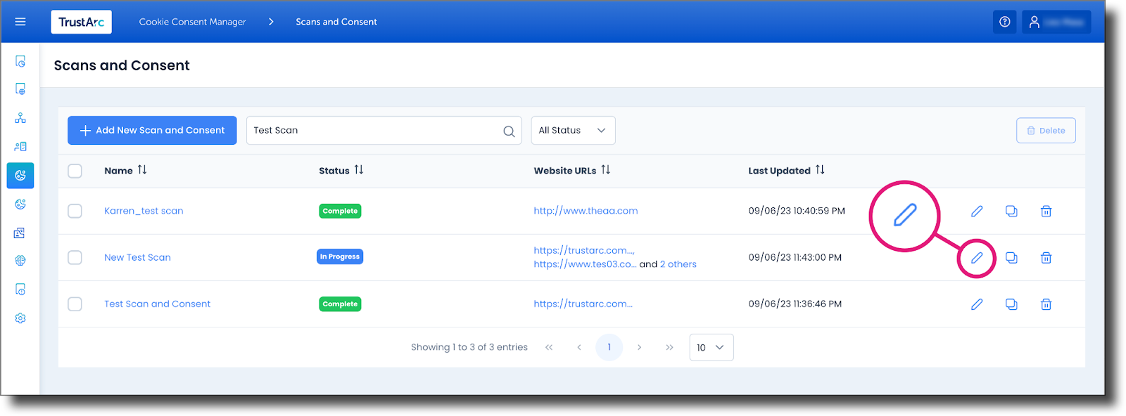 Rescanning Cookies – TrustArc Help Center