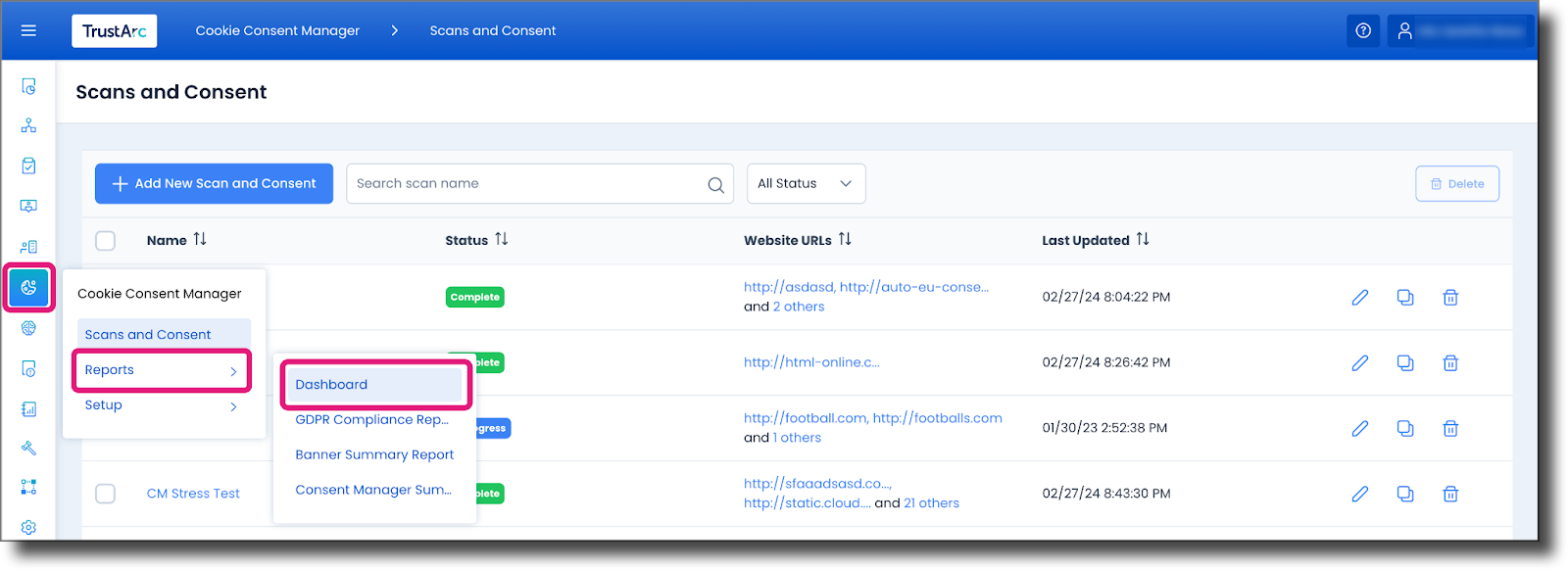 Customize the Dashboard – TrustArc Help Center