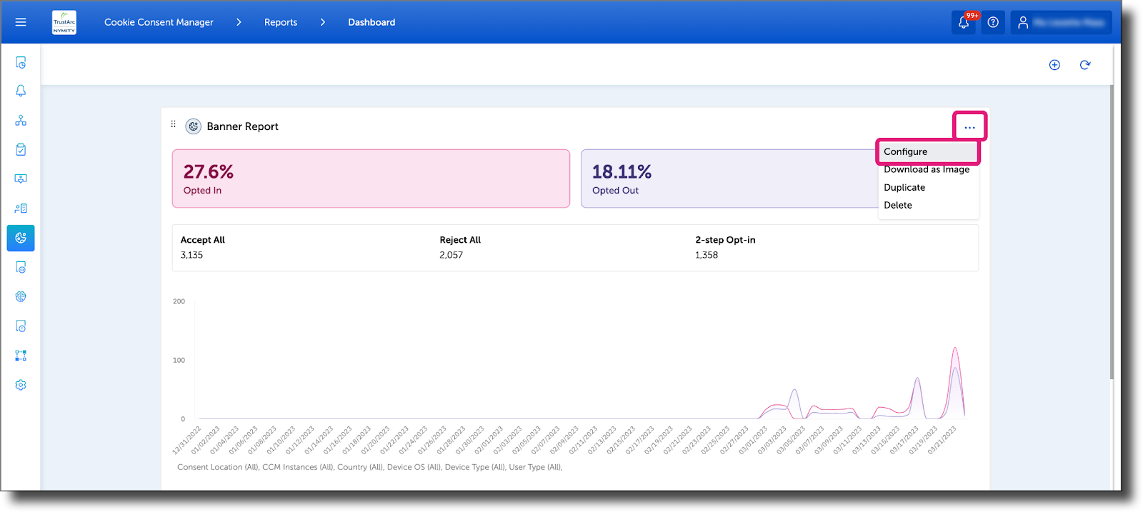 Configure the Banner Report – TrustArc Help Center