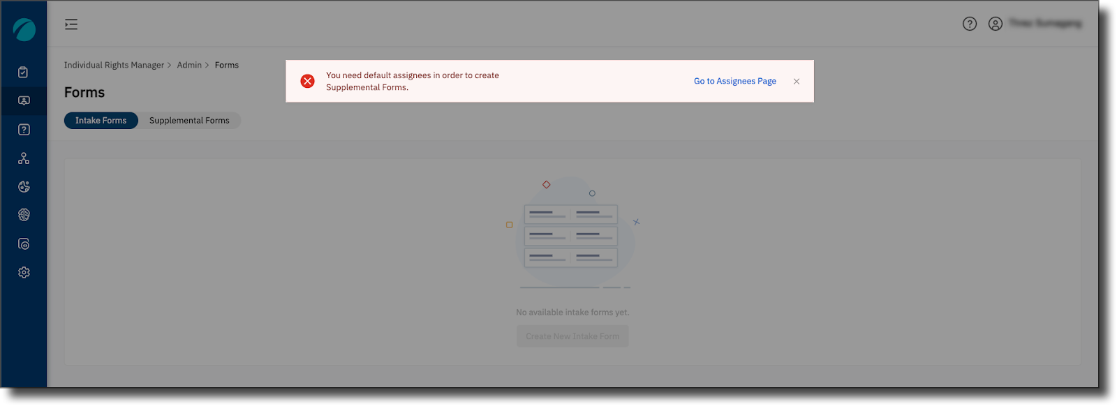 Configuring Intake Forms – TrustArc Help Center