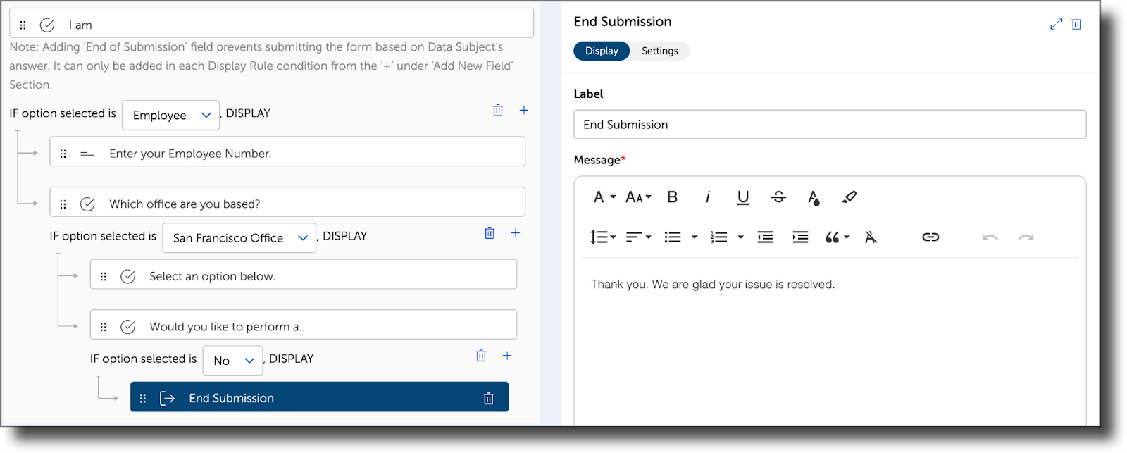 Dynamic Behavior in Intake Forms – TrustArc Help Center