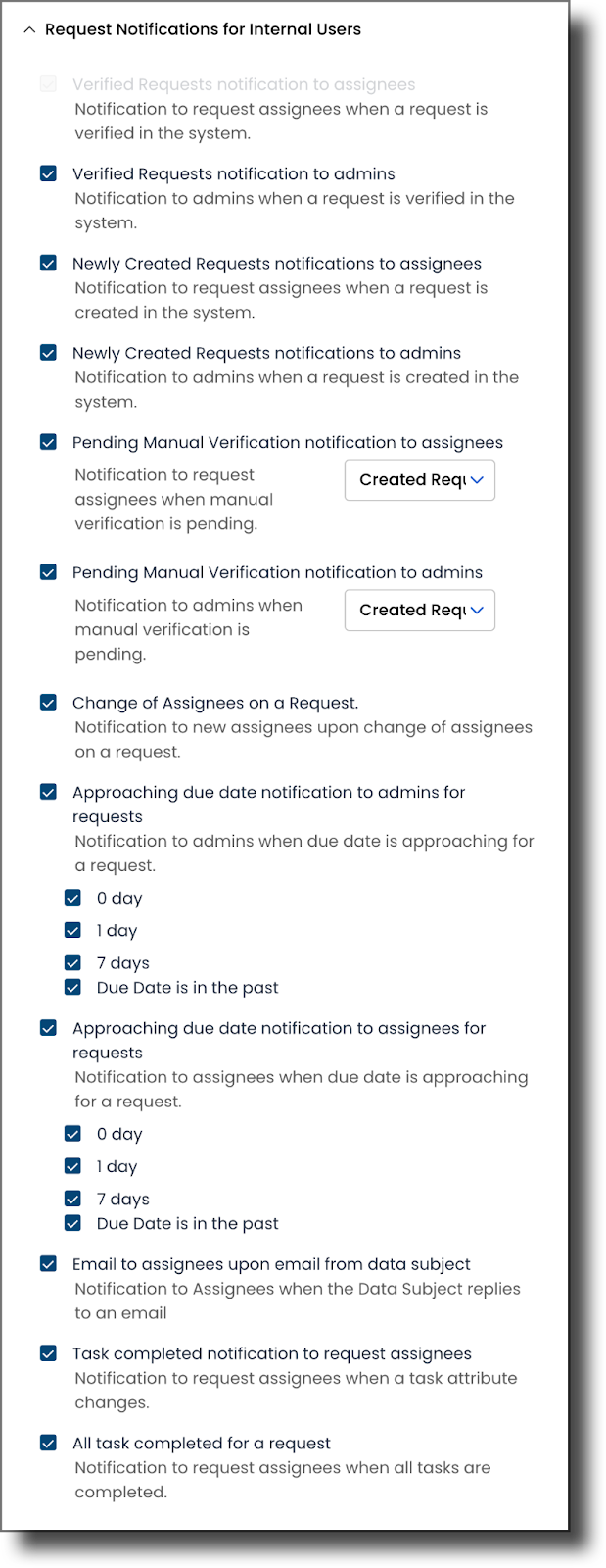 Notifications Tab – TrustArc Help Center