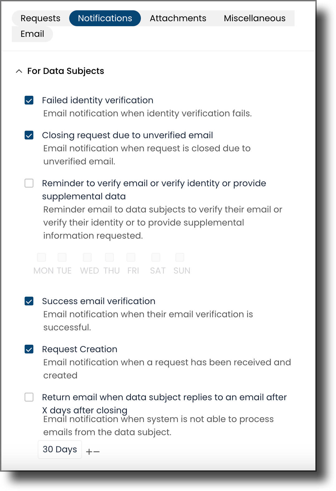 Notifications Tab – TrustArc Help Center