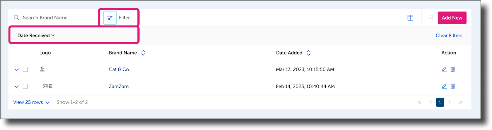 Filtering Brands – TrustArc Help Center