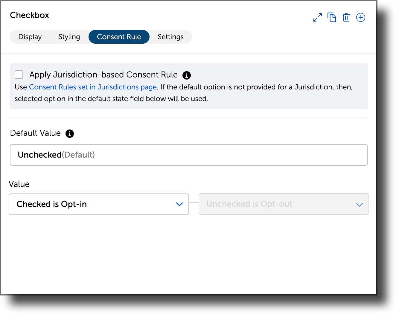 Checkbox – TrustArc Help Center