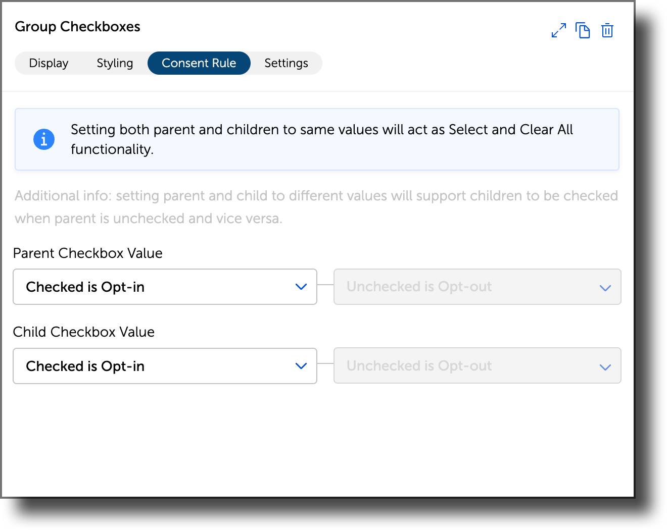 Group Checkbox – TrustArc Help Center