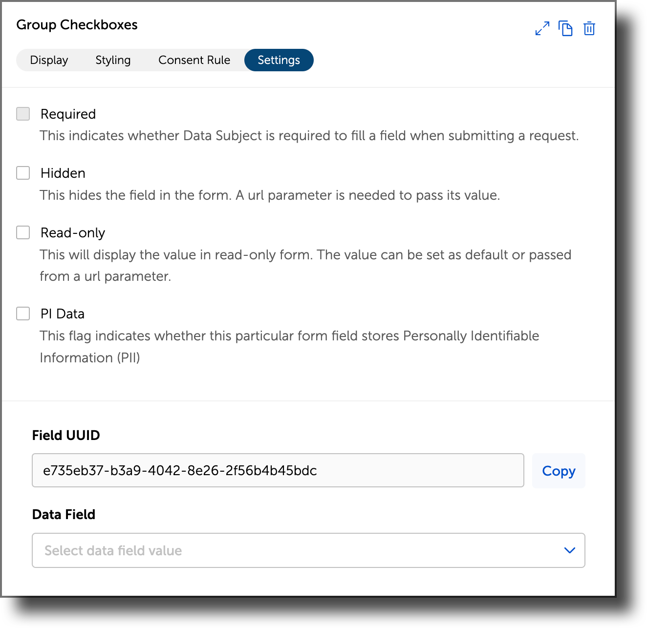 Group Checkbox – TrustArc Help Center