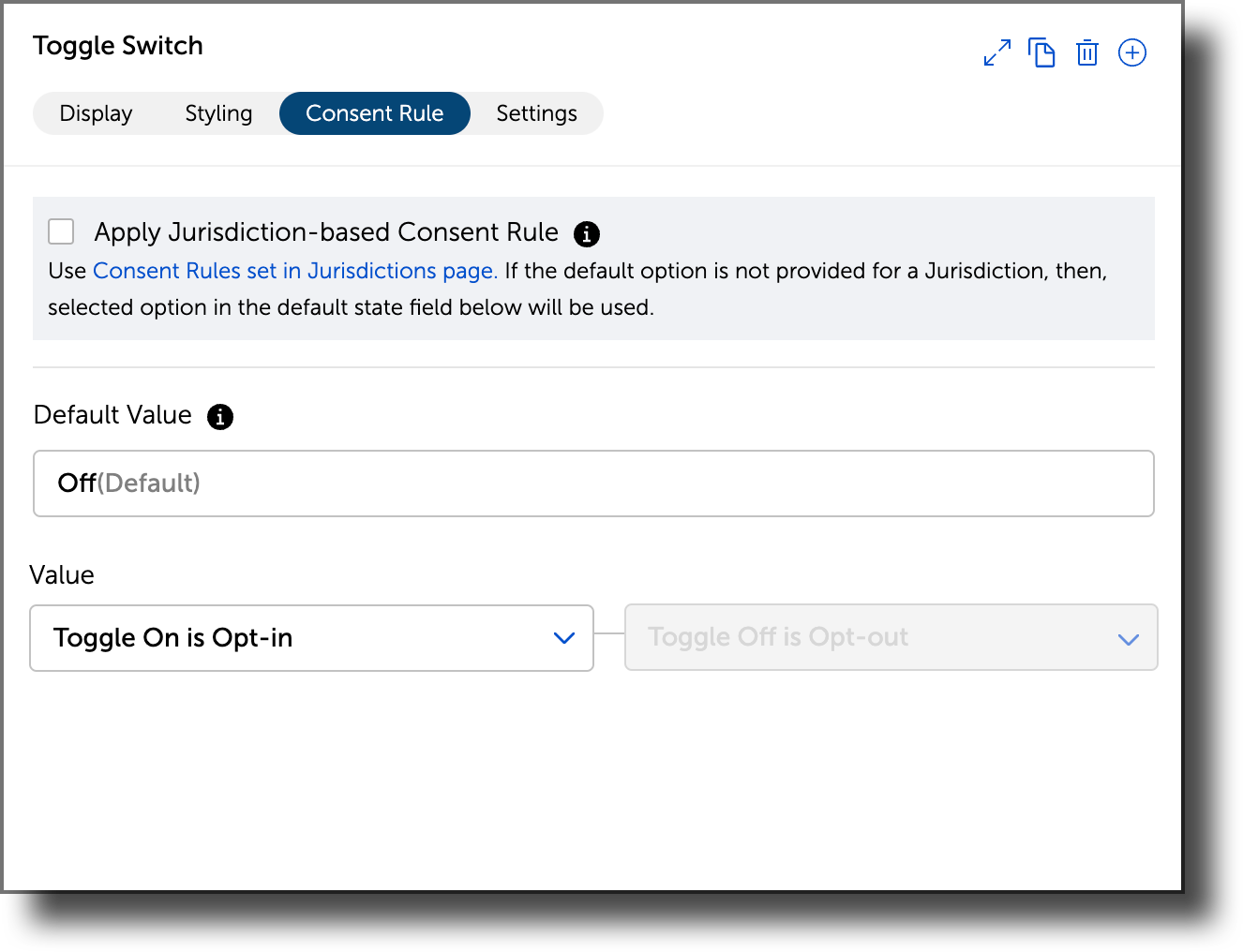 Toggle Switch – TrustArc Help Center