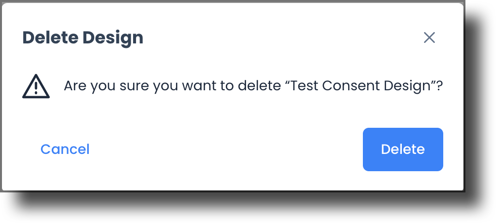Deleting a Custom Design – TrustArc Help Center