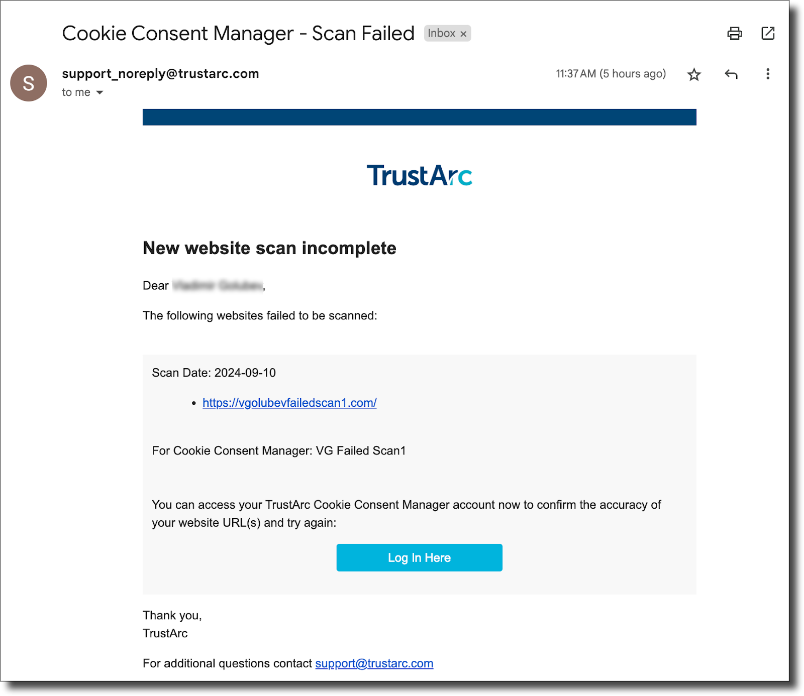 Scanning Configurations – TrustArc Help Center