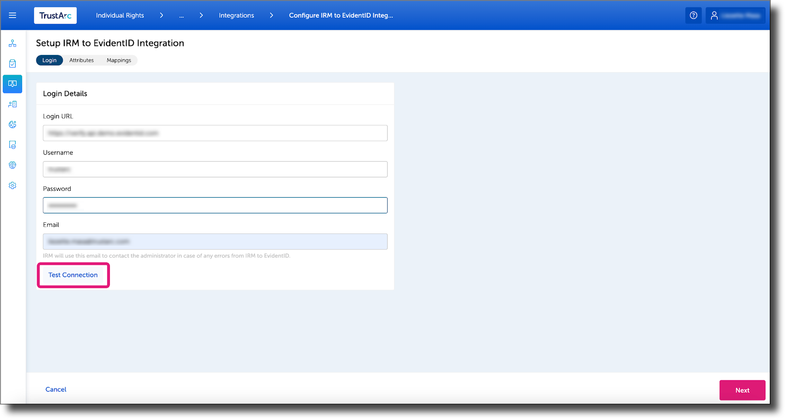 Evident ID to IRM Integration – TrustArc Help Center