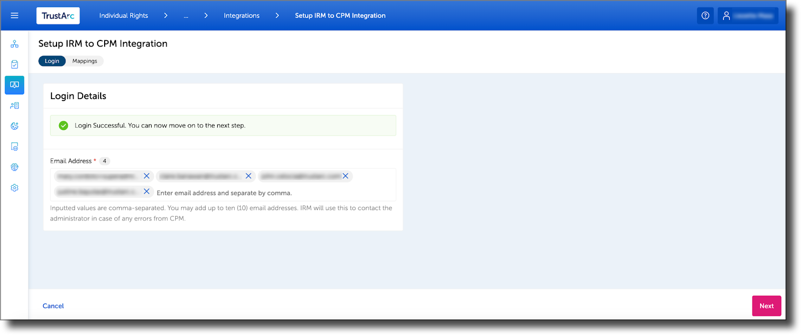 IRM to CPM Integration – TrustArc Help Center