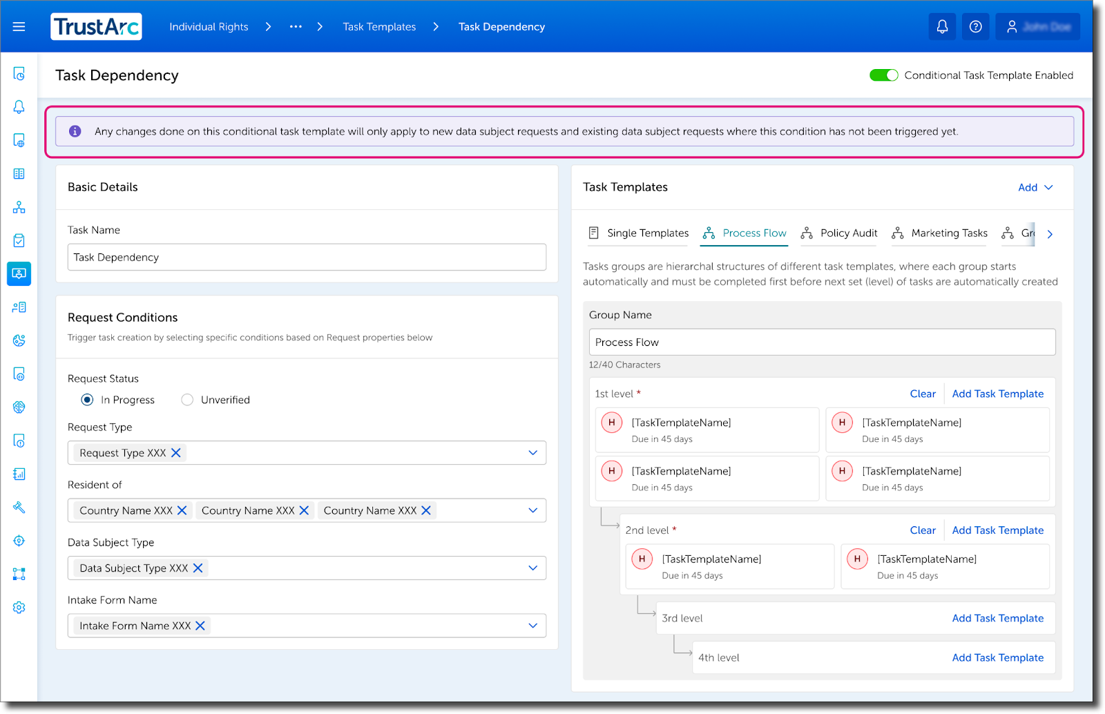 Create Grouped Task Templates – TrustArc Help Center