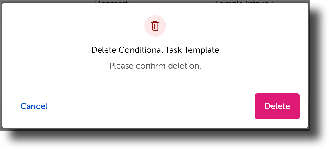Delete a Conditional Task Template – TrustArc Help Center