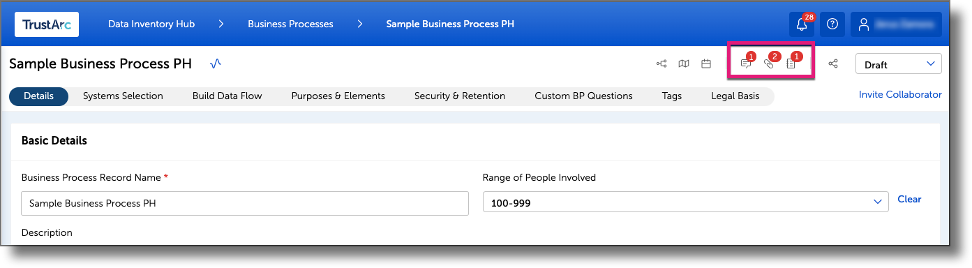 Creating a Simple Business Process Record – TrustArc Help Center