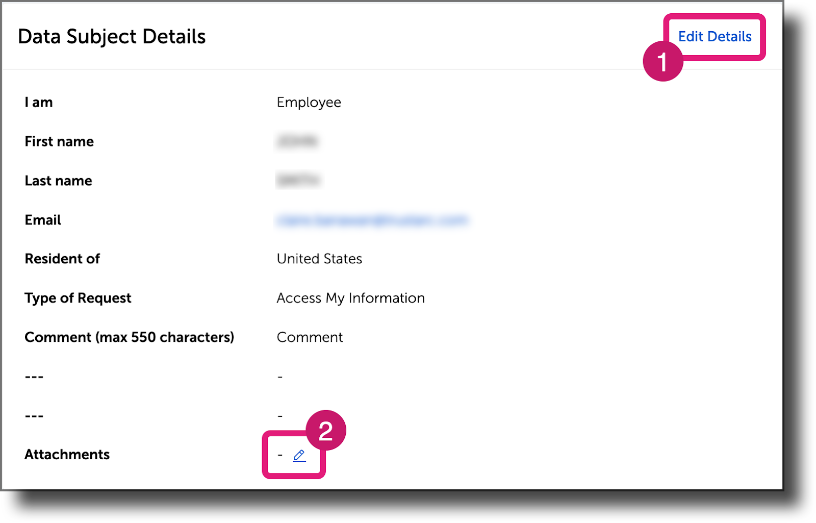 Viewing Request in Full View – TrustArc Help Center