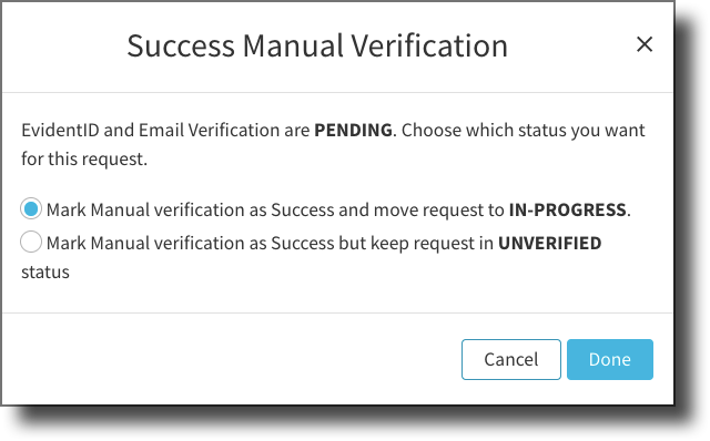 Verifying Requests Manually – TrustArc Help Center