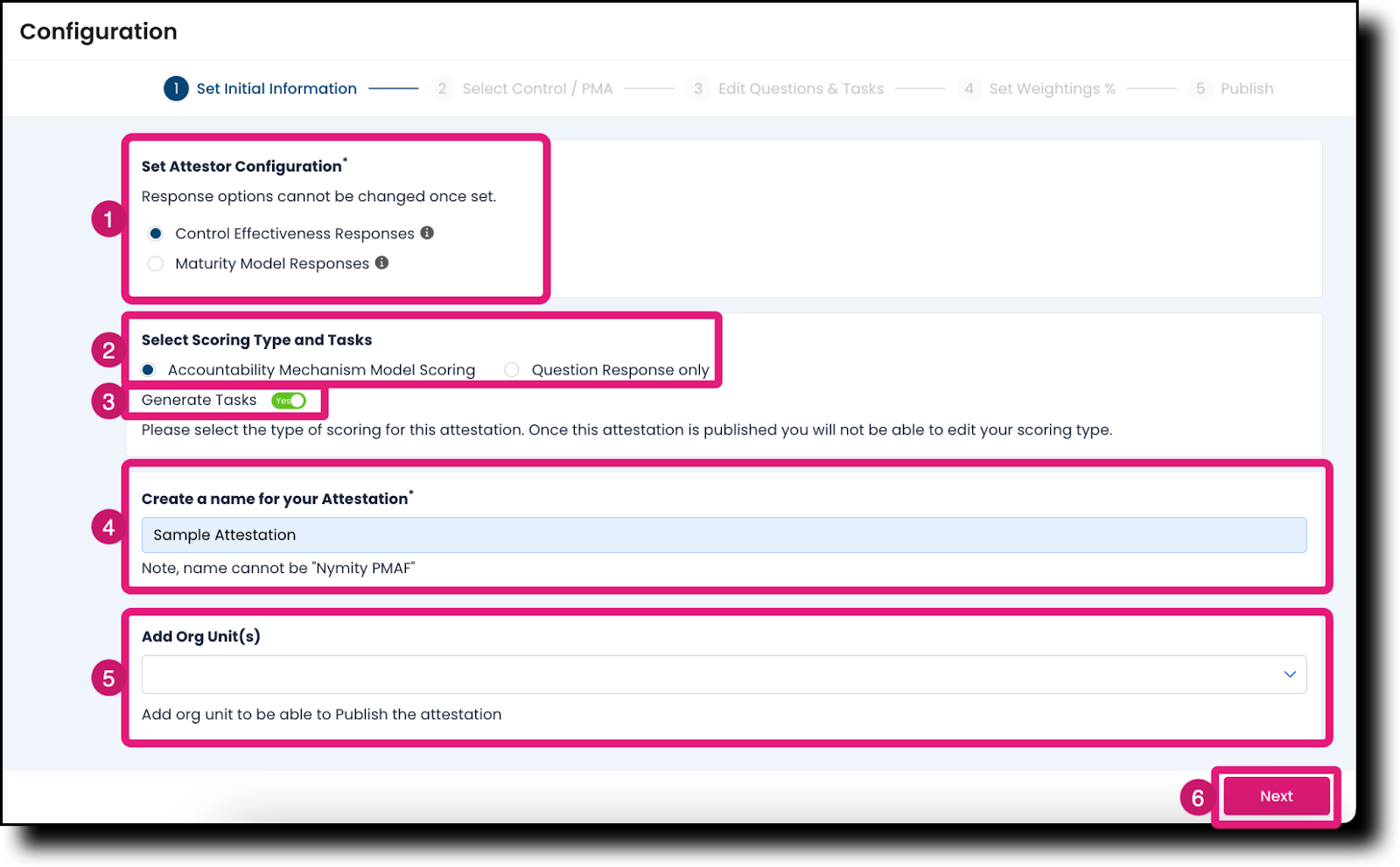 Attestor Configuration – TrustArc Help Center