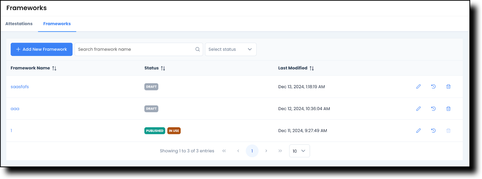 My Frameworks – TrustArc Help Center