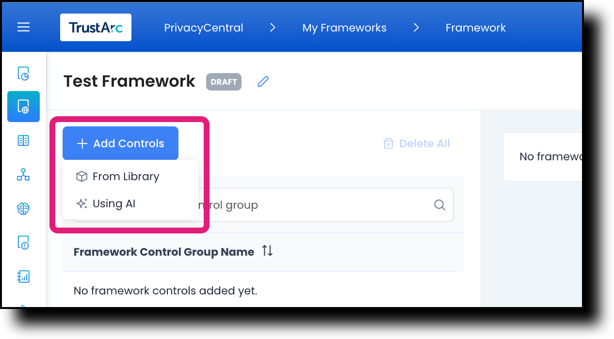 My Frameworks – TrustArc Help Center