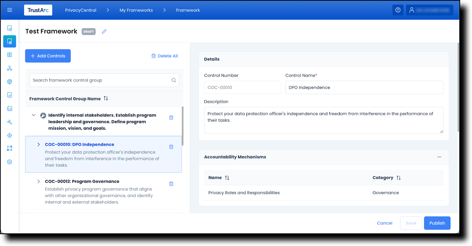 My Frameworks – TrustArc Help Center