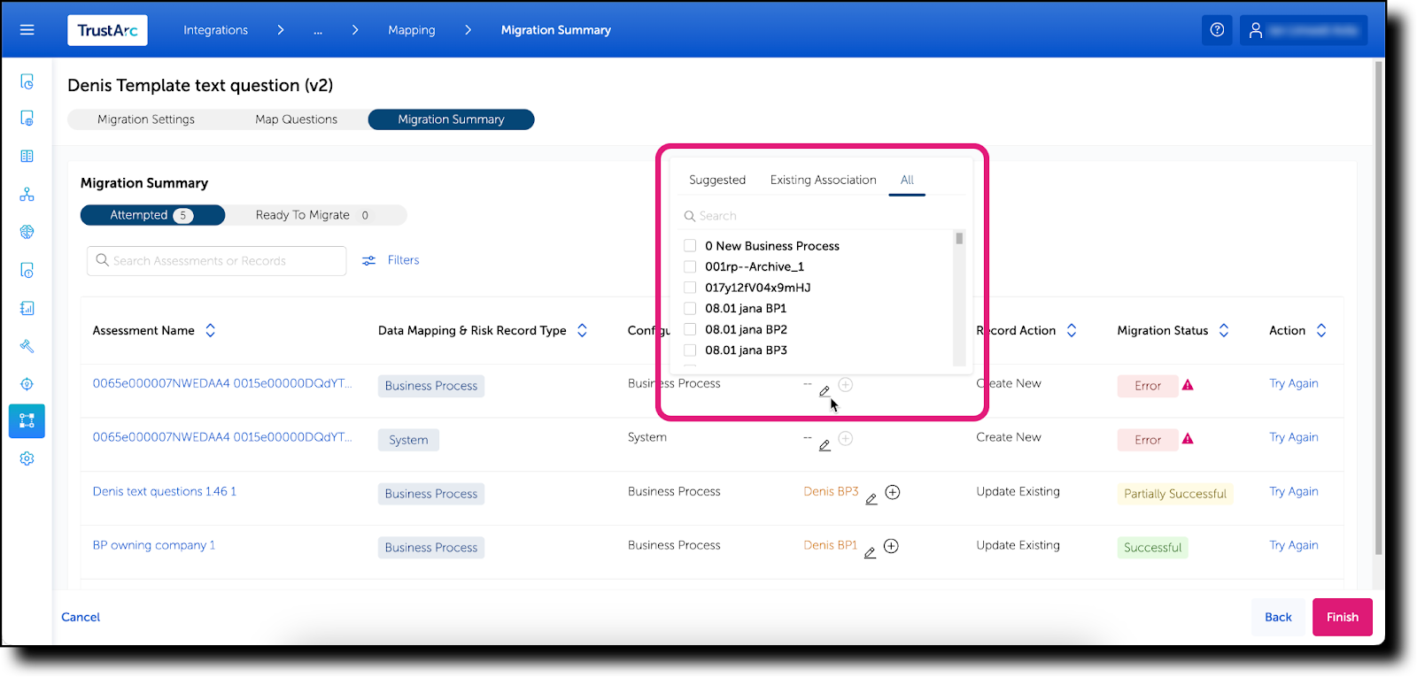 Migration Summary – TrustArc Help Center