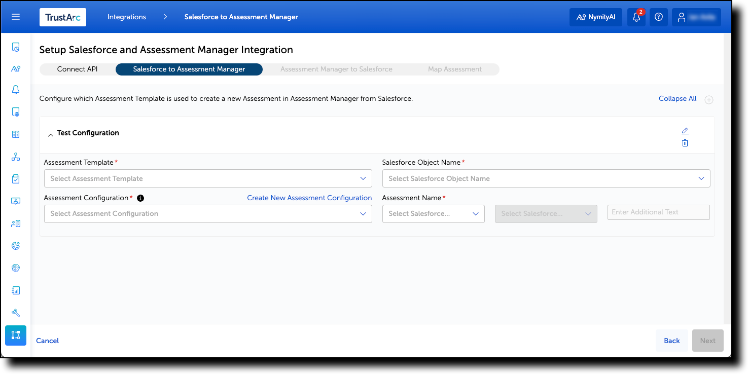 Salesforce to Assessment Manager Integration Setup – TrustArc Help Center