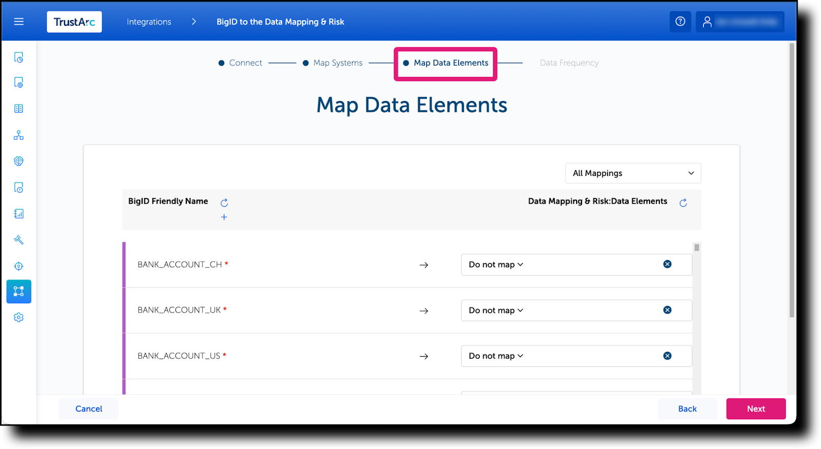 Overview Mapping The Data Elements Bigid To Data Mapping And Risk Integration Trustarc Help