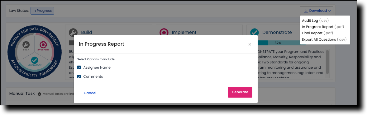 Assessment Settings – TrustArc Help Center