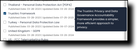 Applicable Standards – TrustArc Help Center