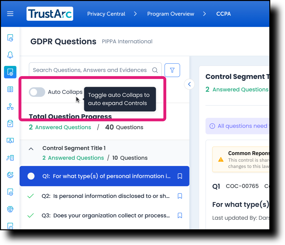 Governance Suite Release - March 5, 2025 – TrustArc Help Center