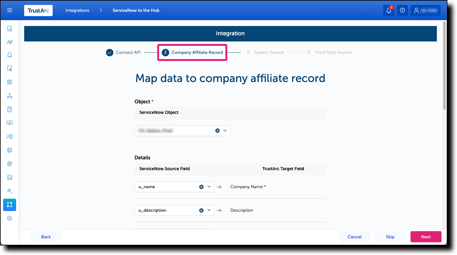 Configuring the Integration in TrustArc – TrustArc Help Center
