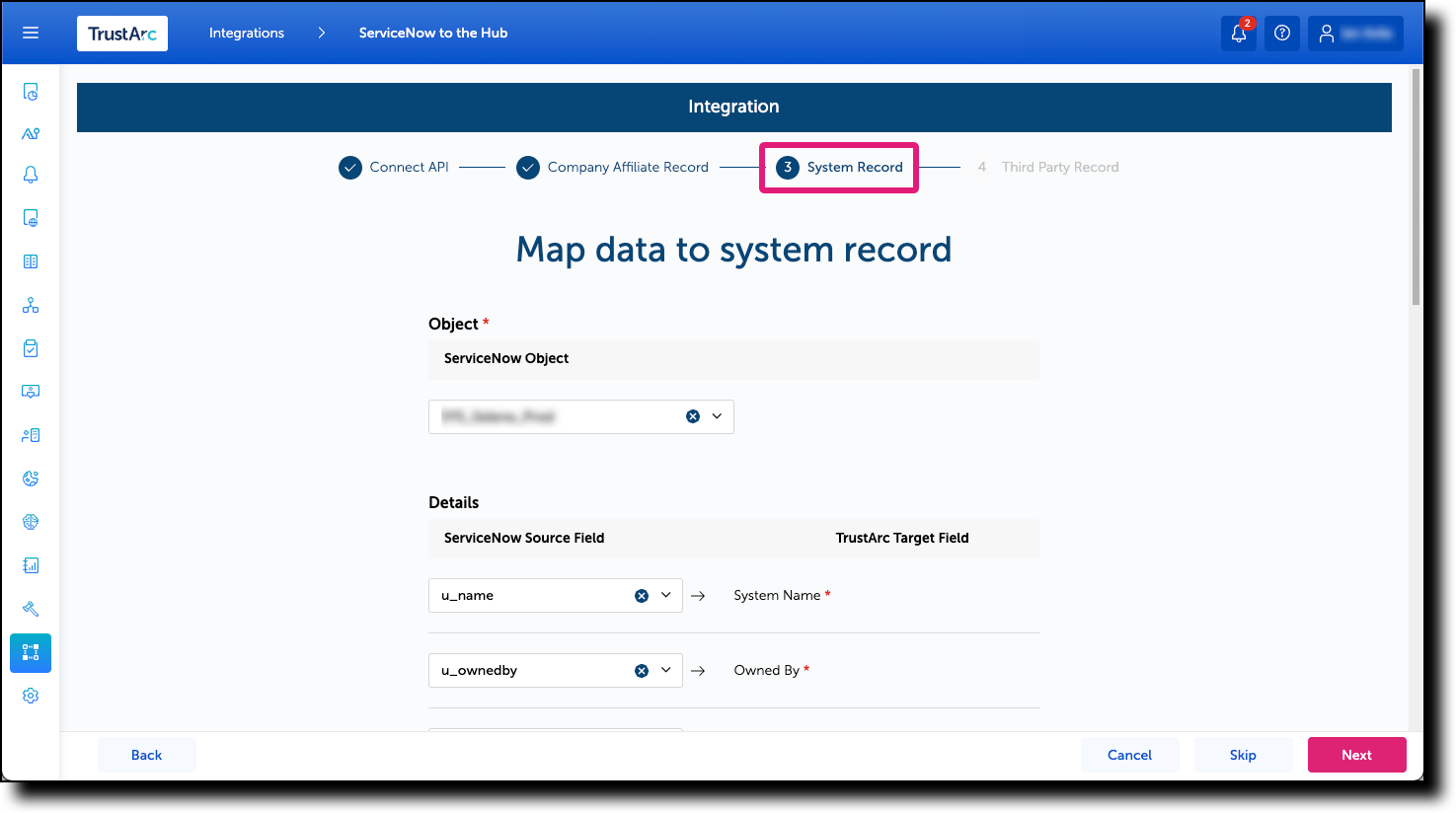 Configuring the Integration in TrustArc – TrustArc Help Center