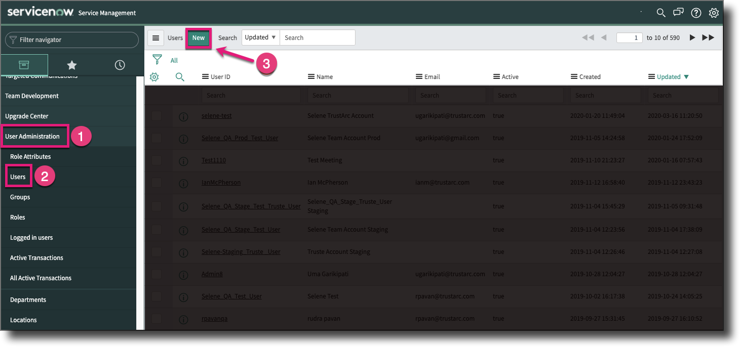 Setting up the Integration on ServiceNow – TrustArc Help Center