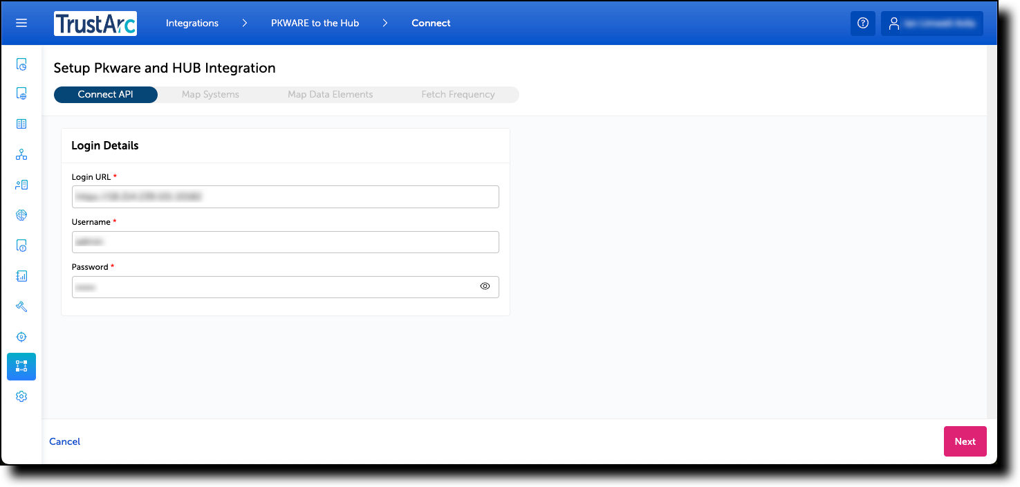 PKWare to Data Mapping & Risk Manager Setup – TrustArc Help Center