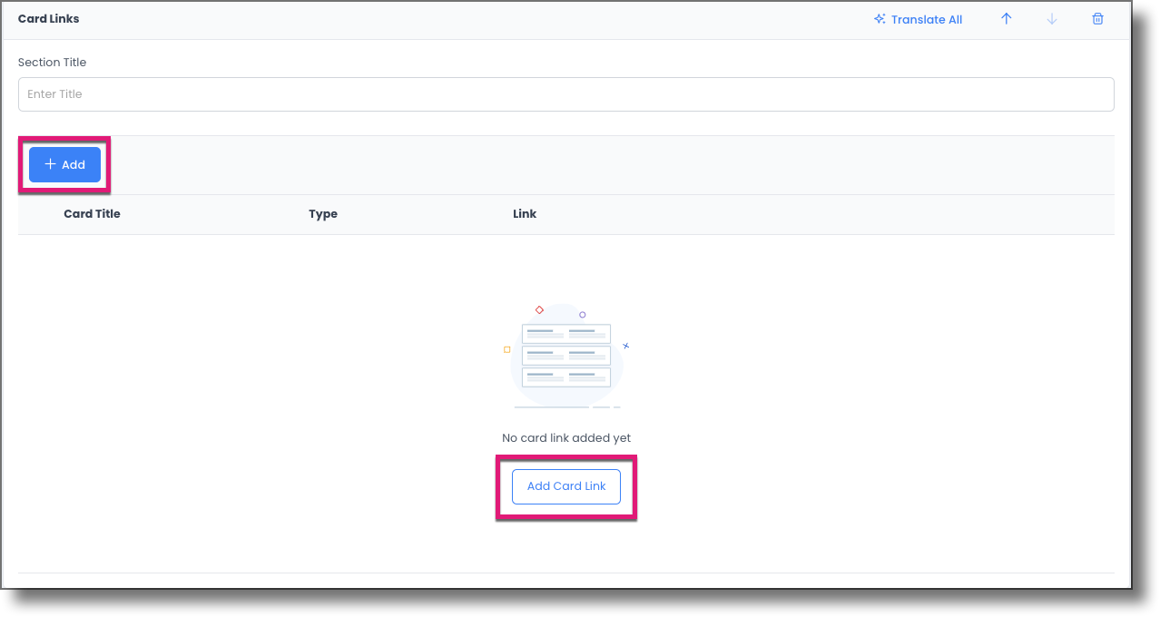Adding links to pages using a card layout – TrustArc Help Center