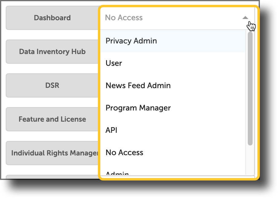 PrivacyCentral User Roles & Permissions – TrustArc Help Center