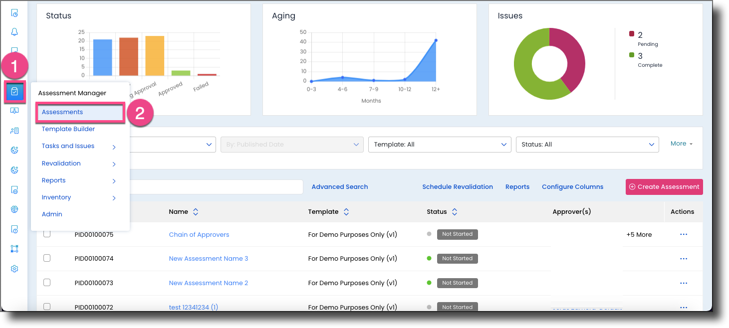 Creating an Assessment – TrustArc Help Center