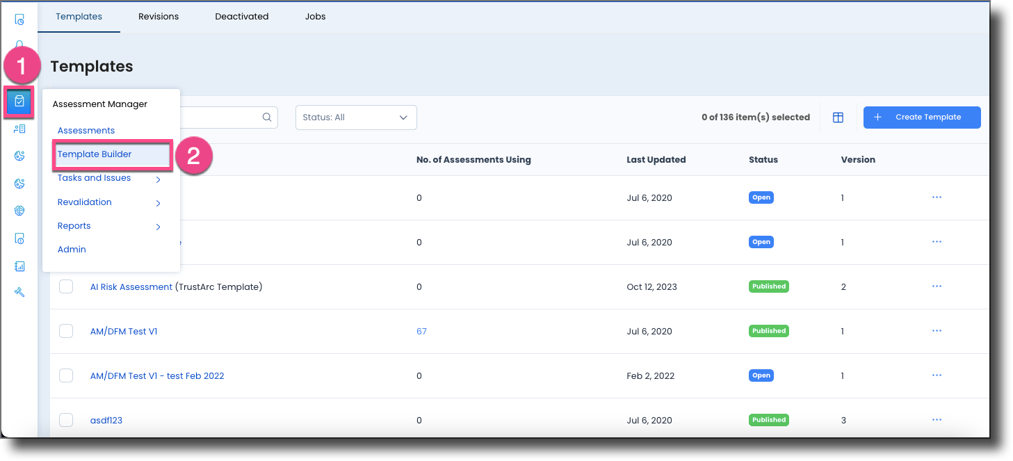 Creating an Assessment – TrustArc Help Center