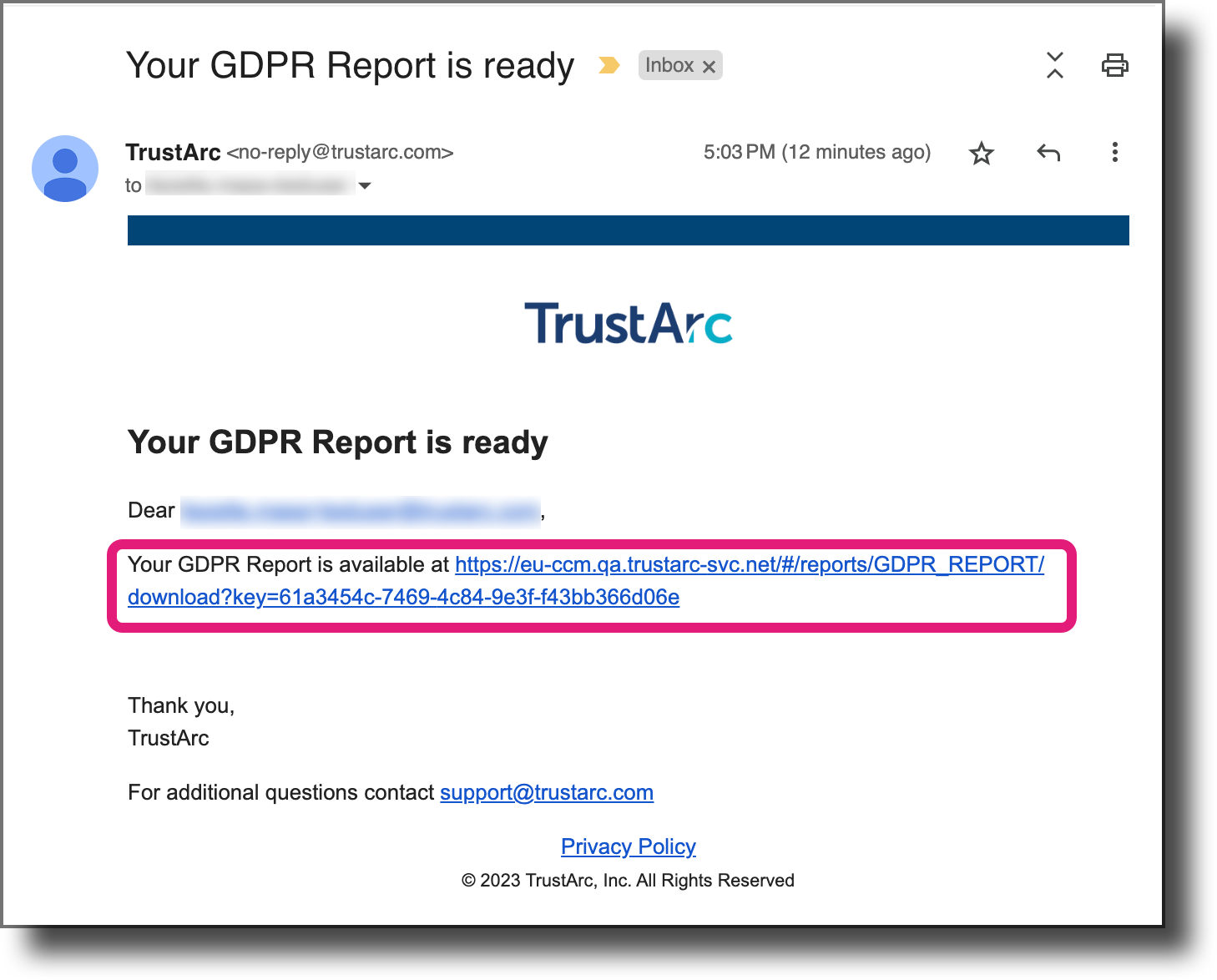 Exporting GDPR Compliance Report – TrustArc Help Center
