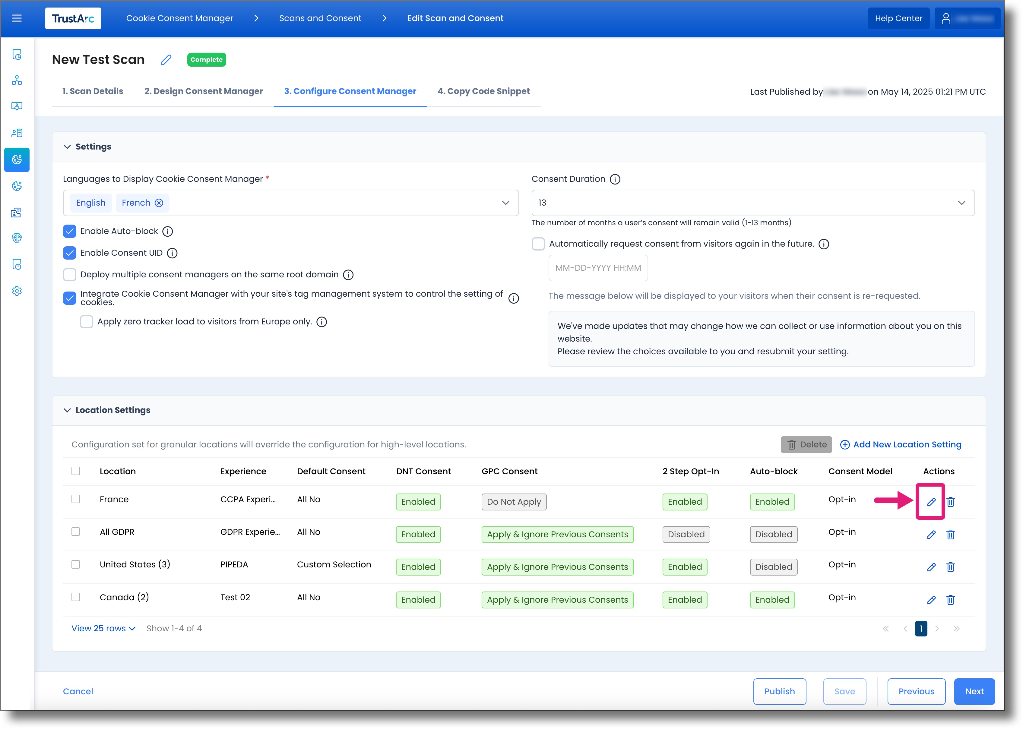 Recognizing GPC in CCM – TrustArc Help Center