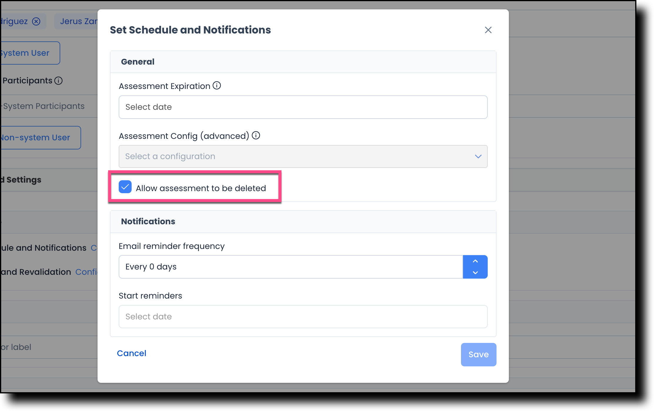 Deleting Assessments – TrustArc Help Center