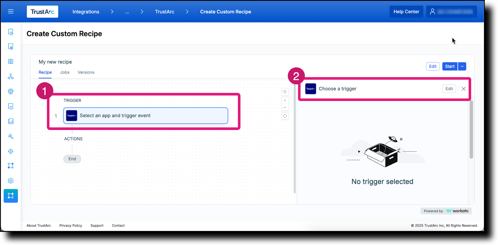 Creating a Custom Recipe – TrustArc Help Center