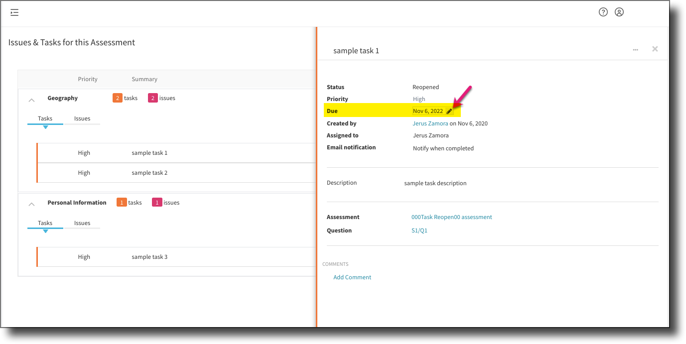 Reopening Assessment Tasks – TrustArc