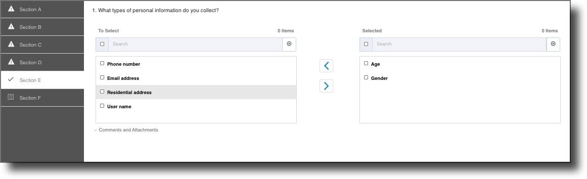 Adding Questions – TrustArc